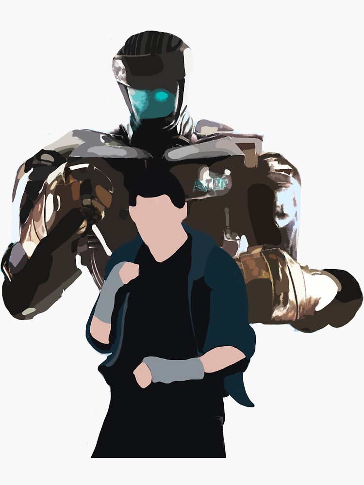 "Real Steel (Atom & Charlie Kenton)" Sticker for Sale by dysignbydy ...