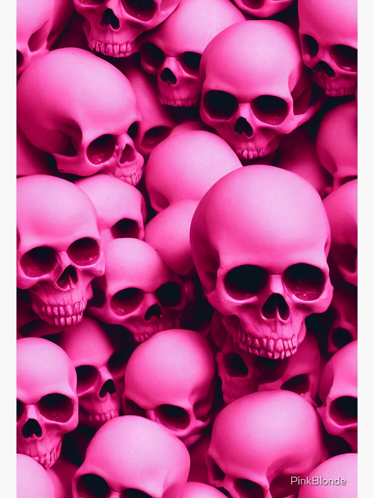 "Pink skulls, a perfect gift for people who love horror #5" Sticker for ...