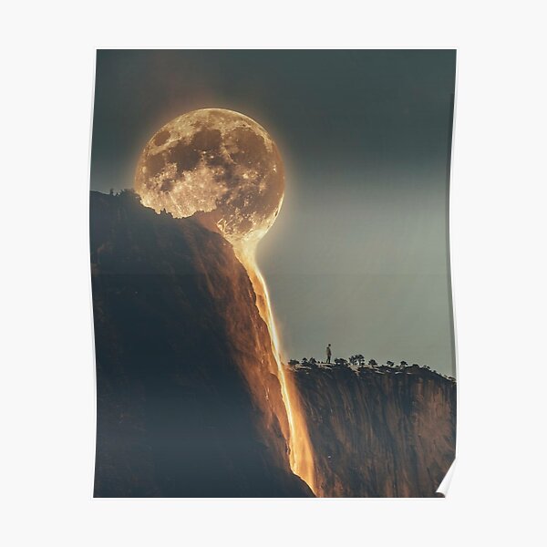 Melting Moon Posters | Redbubble