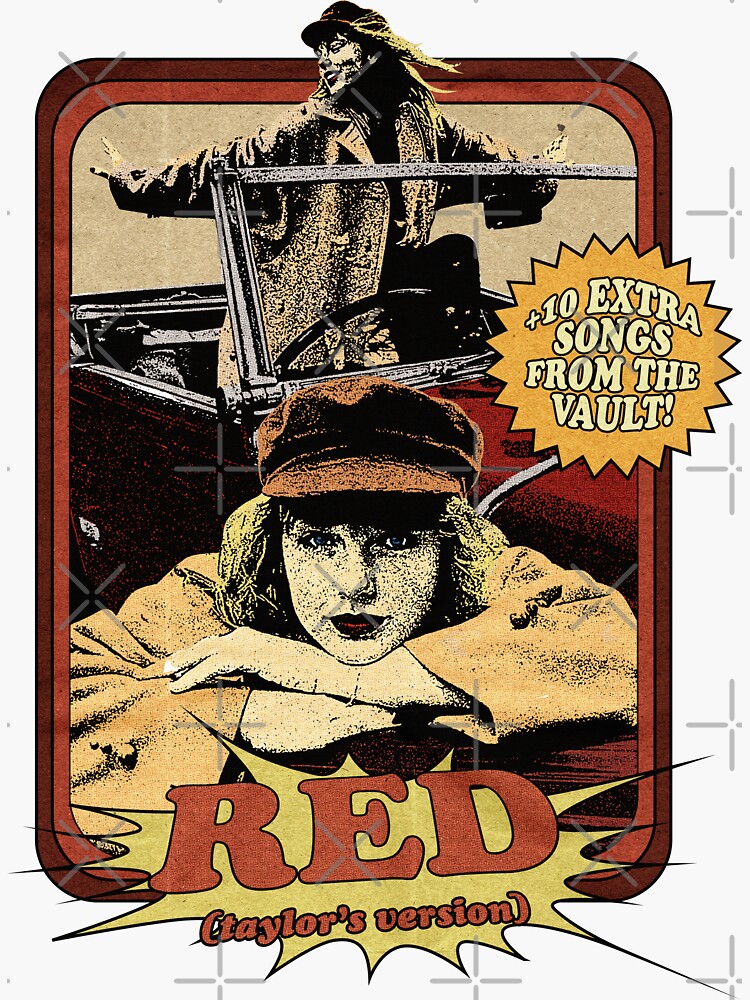 "Red Taylor's Version Retro Sticker" Sticker for Sale by giovannistudio ...
