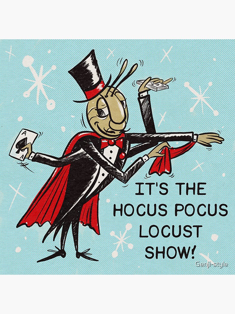 "Hocus Pocus Locust" Sticker for Sale by Genji-style | Redbubble