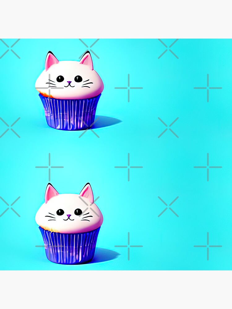"Kawaii Cartoon Cupcake Cat #03" Sticker for Sale by Art3dLabs | Redbubble