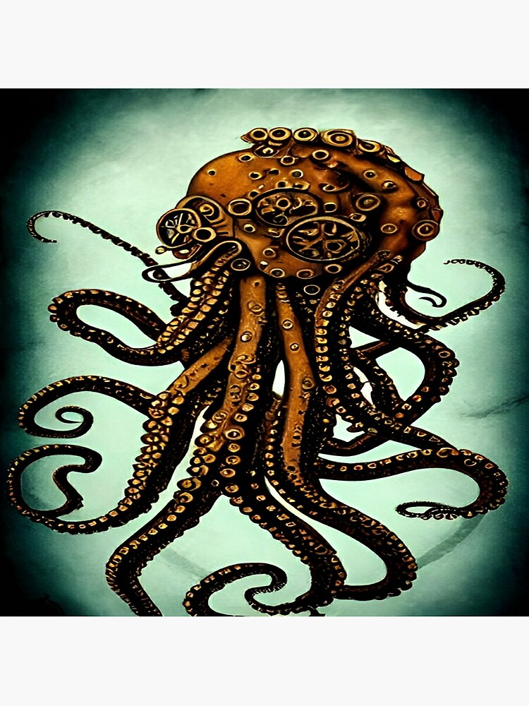 "Steam punk octopus bronze sea life " Poster for Sale by Pics-R-4-all ...