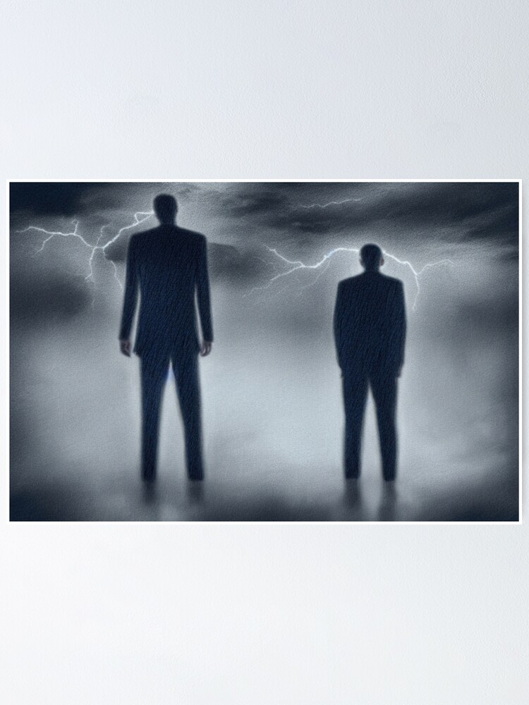 "Tall faceless men in a lightning storm" Poster for Sale by ...