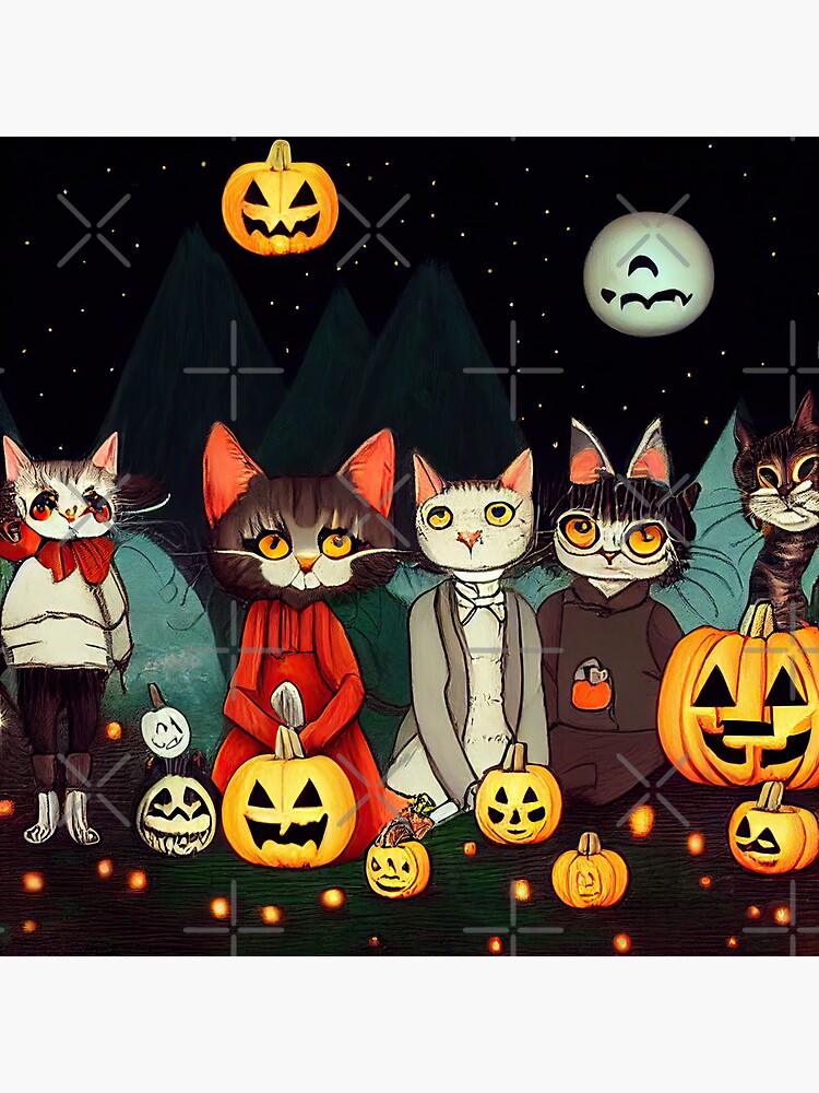 "Midnight Meow. Boo who?" Sticker for Sale by TyleahMcGuire | Redbubble