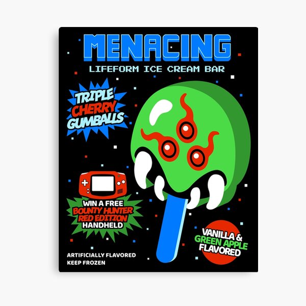 "Menacing Lifeform Ice Cream Bar" Canvas Print for Sale by nextodie ...