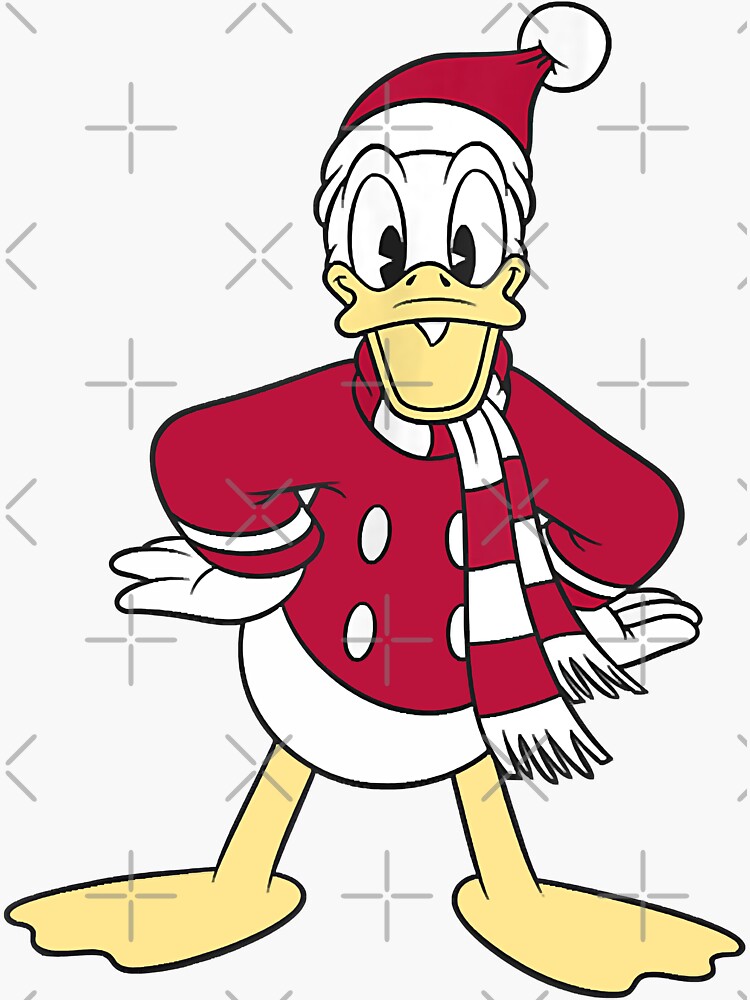 Graphic Movies Disney Donald Duck Christmas Portrait Sticker For Sale By Castanedanancib