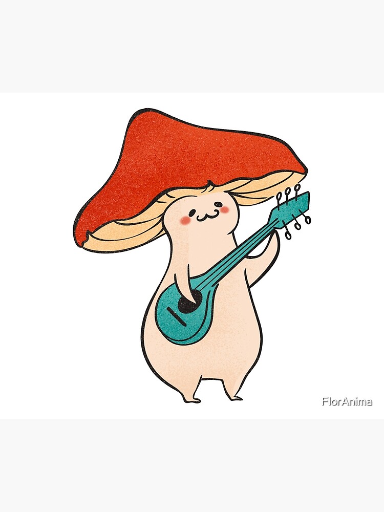 "Mushroom playing musical instrument" Poster for Sale by FlorAnima ...