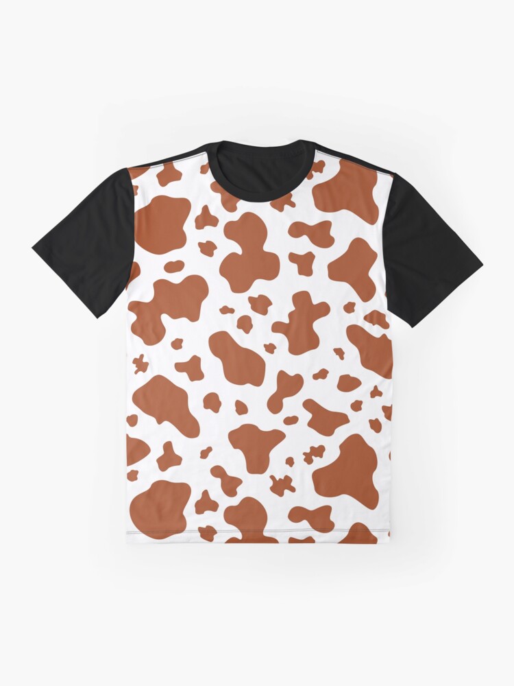 "Brown and White Cow Print" T-shirt for Sale by Nitram1990 | Redbubble ...