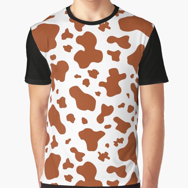 "Brown and White Cow Print" T-shirt for Sale by Nitram1990 | Redbubble ...