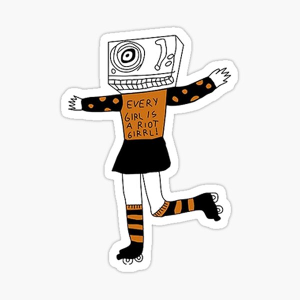 "Every Girl is a Riot Girrl !" Sticker for Sale by CarlCBarajas | Redbubble