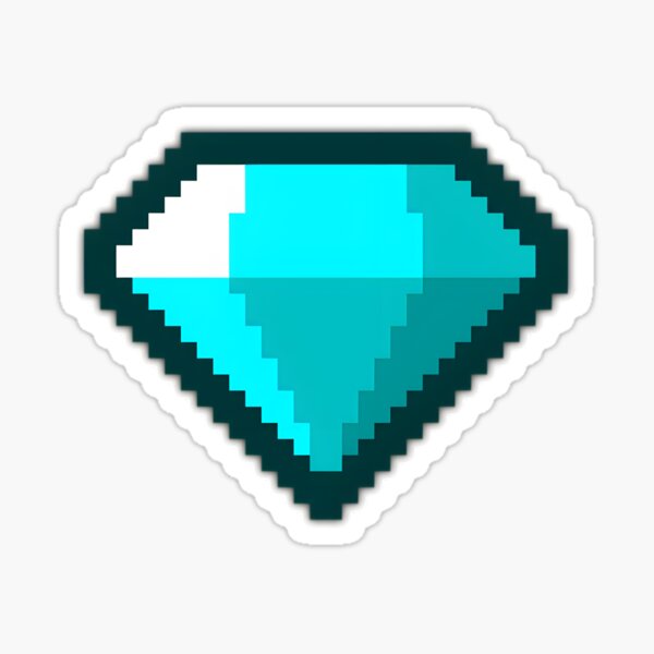 "Minecraft daimond, minecraft blue Classic " Sticker for Sale by ...