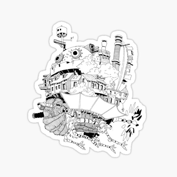 "Howl's moving castle" Sticker for Sale by MaximusKova | Redbubble