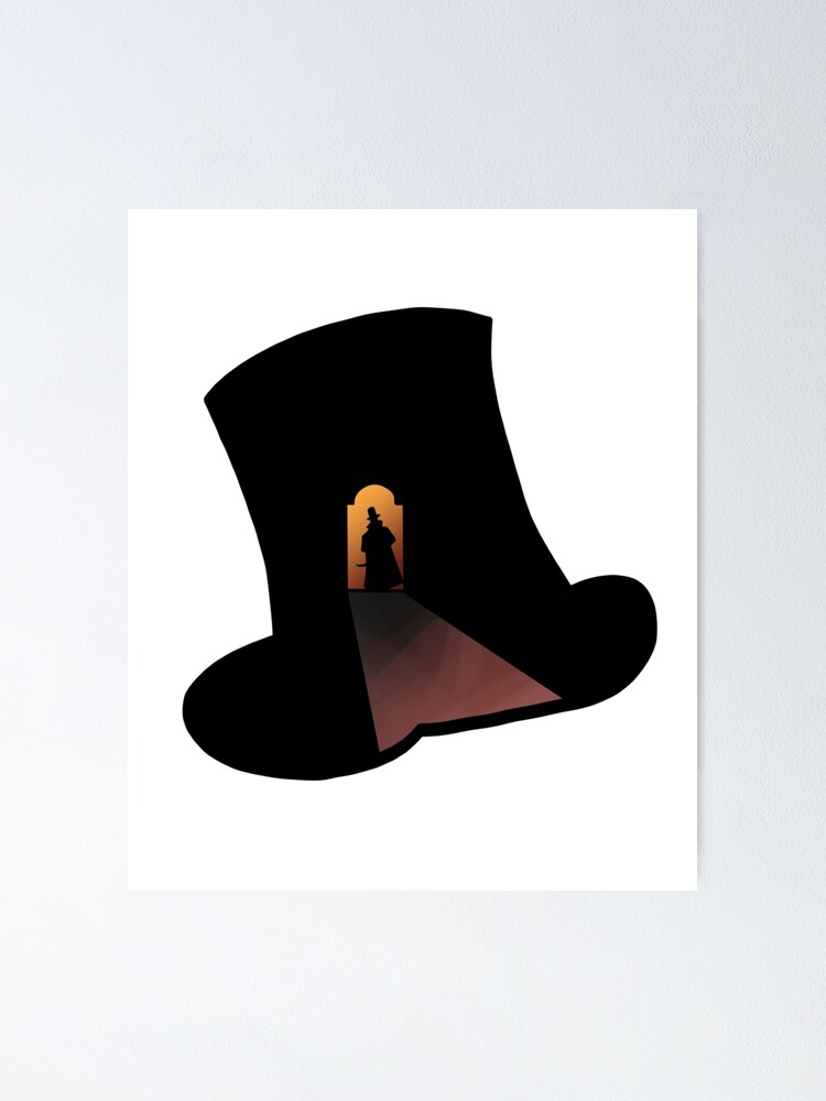 "Jack The Ripper Top Hat Silhouette" Poster for Sale by LisaCain47 ...