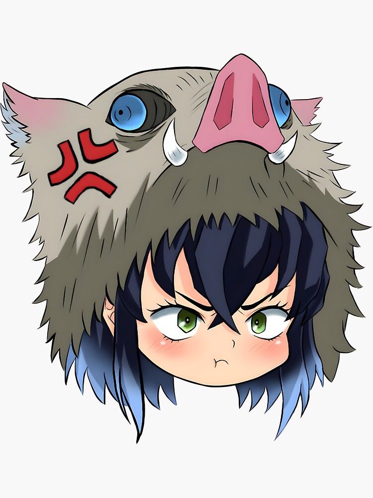 "" INOSUKE HASHIBIRA face"" Sticker for Sale by Rennberg | Redbubble