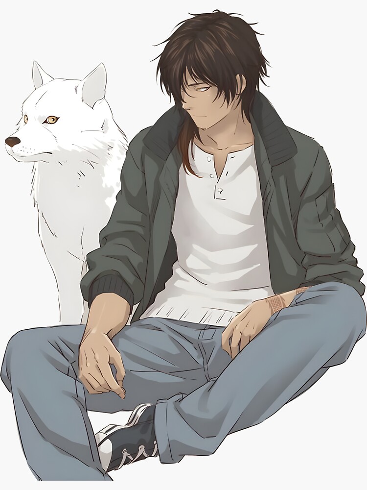 "" Wolf's Rain - Kiba"" Sticker for Sale by Carolaurer | Redbubble