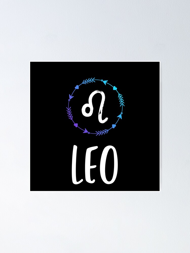 "Leo Zodiac Sign Arrow Border" Poster for Sale by Hellofriendco | Redbubble