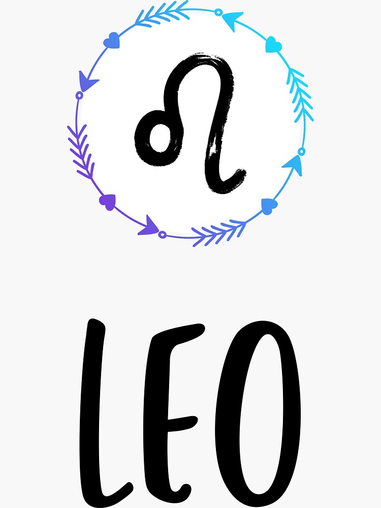 "Leo Zodiac Sign Arrow Border" Sticker for Sale by Hellofriendco ...