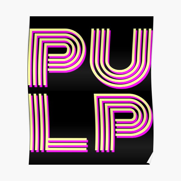 "90s rock PULP band logo" Poster for Sale by KAIDENJOHNSON | Redbubble
