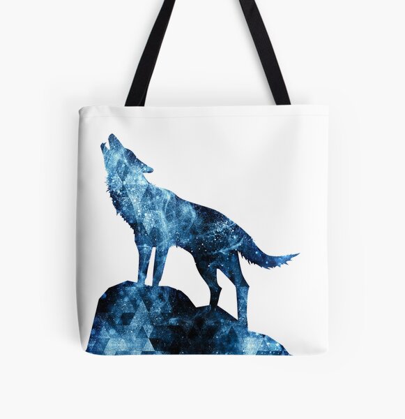"Howling Wolf blue sparkly smoke silhouette" Tote Bag for Sale by ...