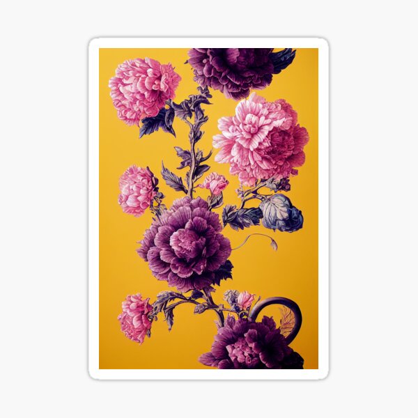 "Rococo flowers" Sticker for Sale by ladarkepoque | Redbubble