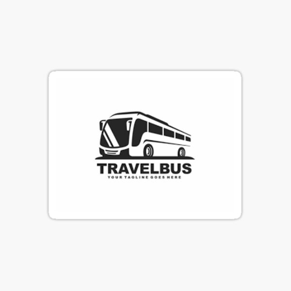 "travel bus logo" Sticker for Sale by graphicbari | Redbubble