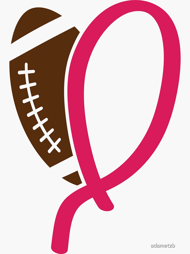 "Football Breast Cancer Awareness Ribbon" Sticker for Sale by adametzb ...