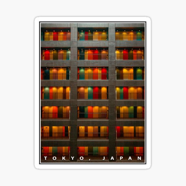 "Tokyo Building, Japan" Sticker for Sale by Voyage-Lover | Redbubble
