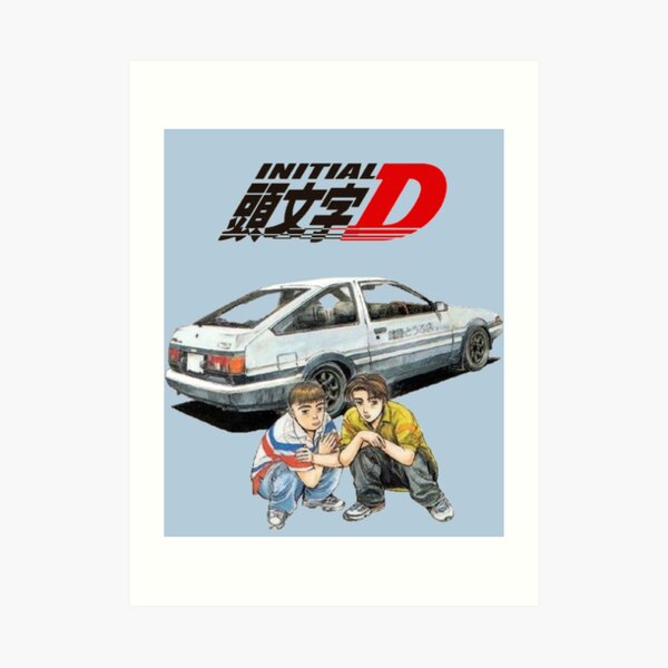 "Initial D Takumi and Itsuki" Art Print for Sale by MaximusKova | Redbubble