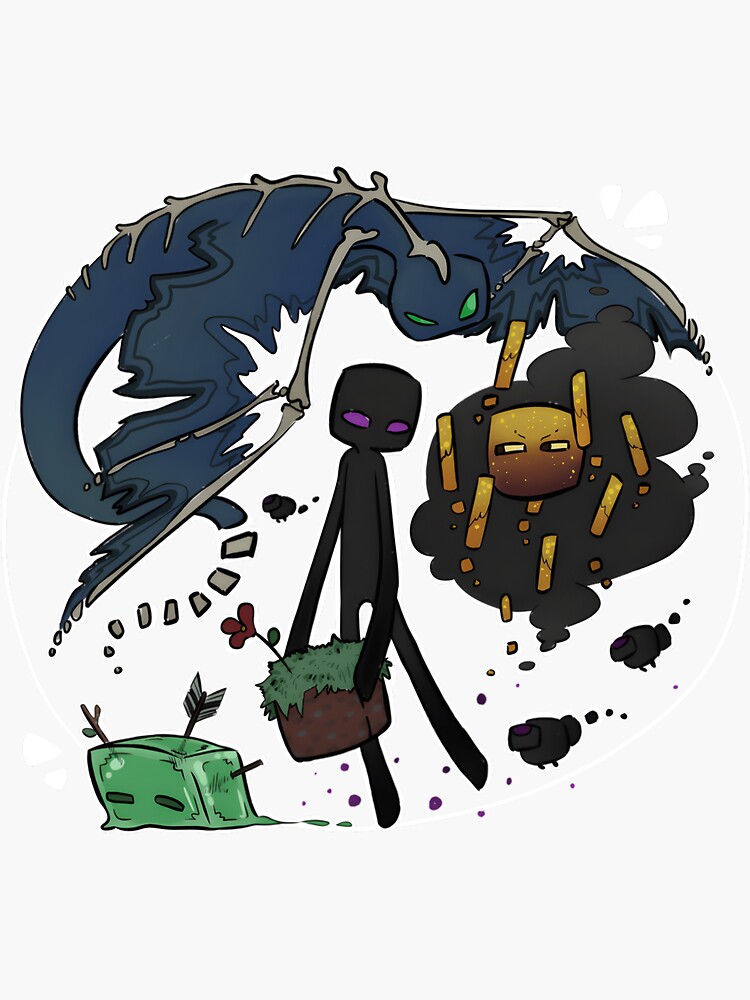 "Minecraft Mobs Classic " Sticker for Sale by hattazillsu | Redbubble