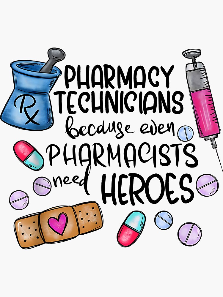 "" Funny Pharmacy Technician CPhT Pharmacist Pharm"" Sticker for Sale ...