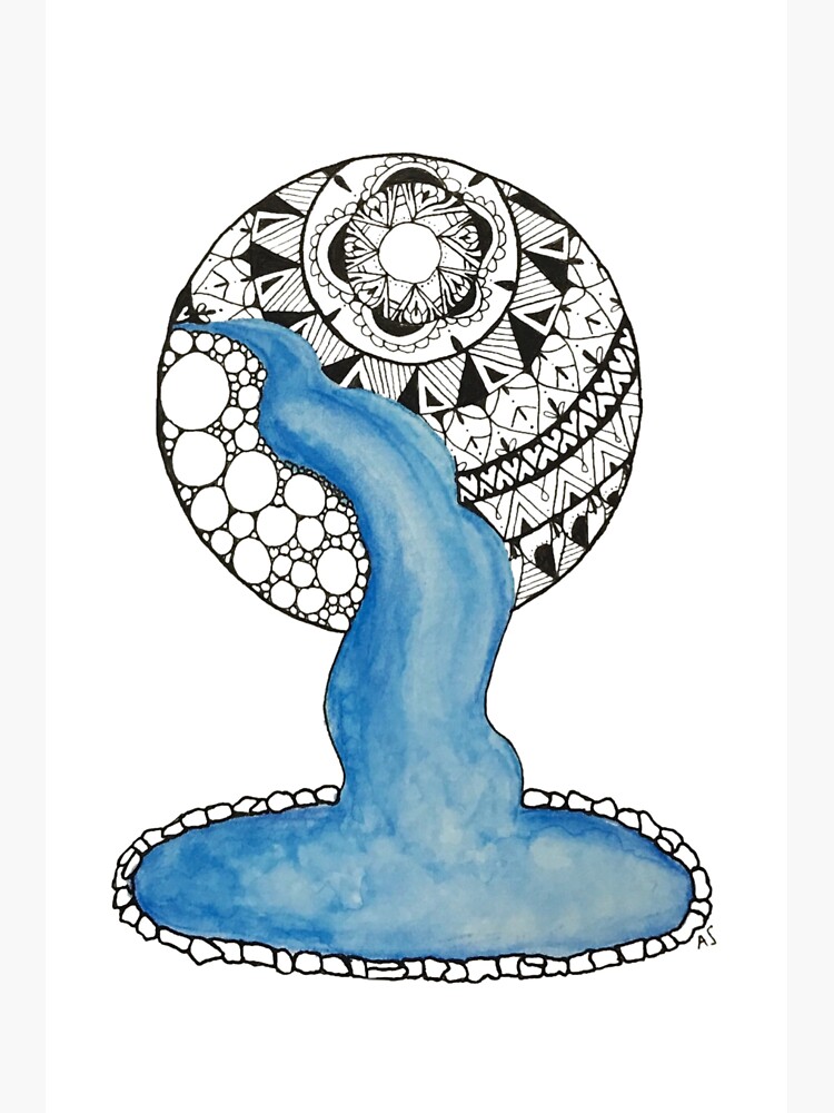 "Waterfall Zentangle" Sticker for Sale by avajs1020 | Redbubble