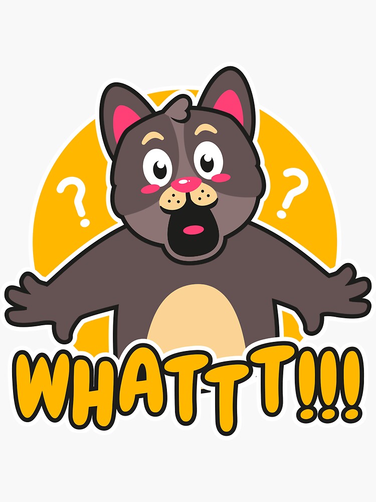 "cat shock" Sticker for Sale by felyne-kitty | Redbubble