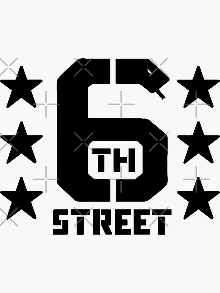 "6th street graffiti Gang Black" Sticker for Sale by FranckJeannin ...