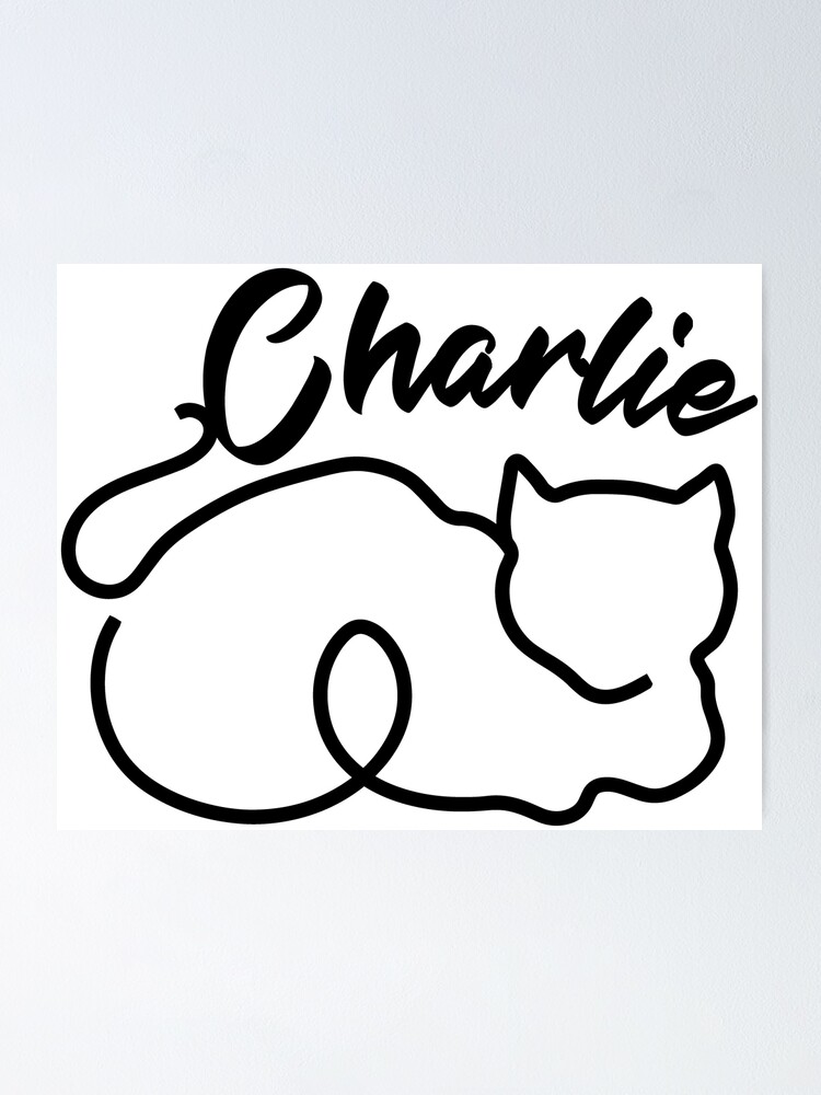 "Charlie Is this your cats name? Charlie Cute Cat " Poster for Sale by ...