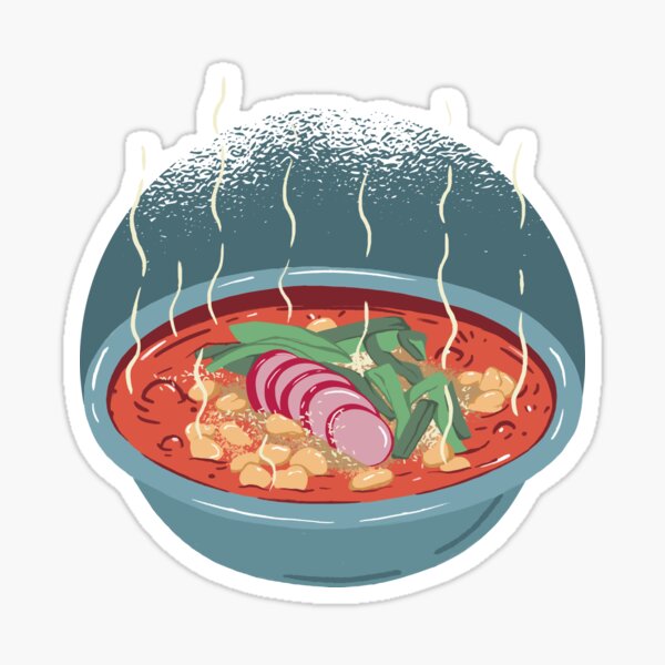 "Mexican stew, pozole" Sticker by DerSenat | Redbubble
