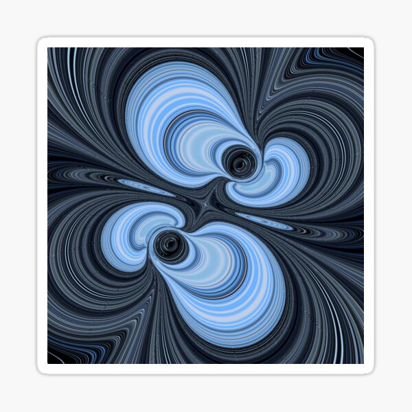 "cyclone style creative design in pale and dark blue" Sticker for Sale ...