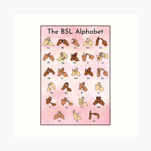 "Auslan Sign Language" Art Print for Sale by art-master1 | Redbubble
