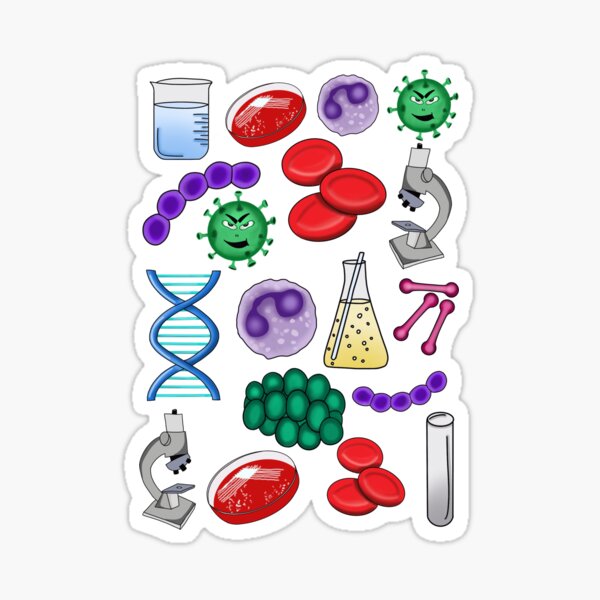 "biology lab technicians" Sticker for Sale by Stift-love | Redbubble