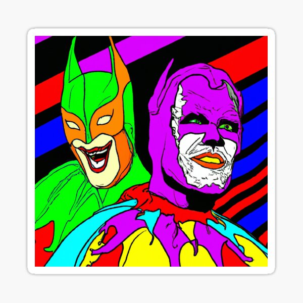 "An Oil Painting of Bat & Jok" Sticker for Sale by YalcinPub | Redbubble