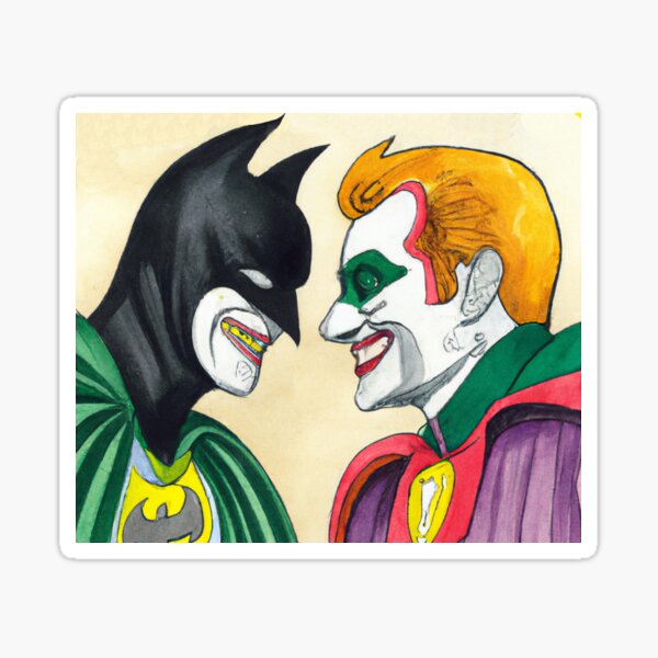 "Bat vs Jok" Sticker for Sale by YalcinPub | Redbubble