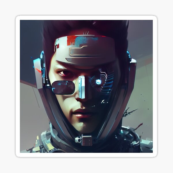 "Cyber Mercenary" Sticker for Sale by DidzaDesigns | Redbubble