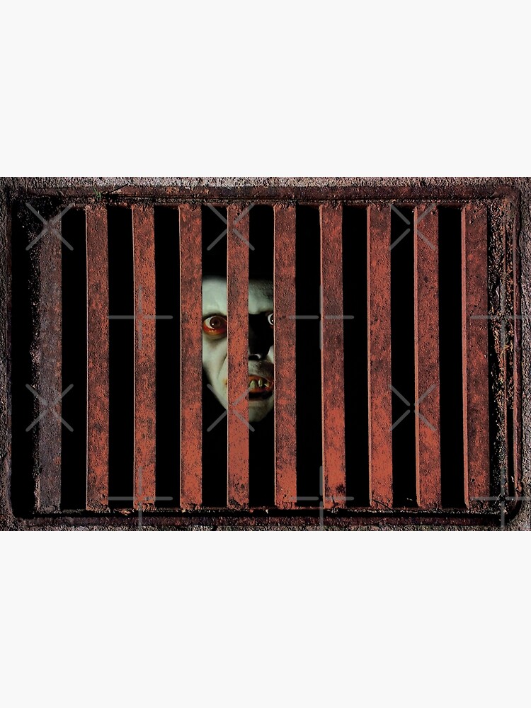 "Devil Horror Creepy grate manhole, horror carpet" Poster for Sale by ...