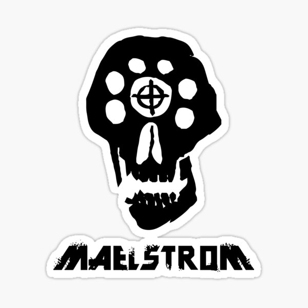"maelstrom graffiti black skull" Sticker by FranckJeannin | Redbubble