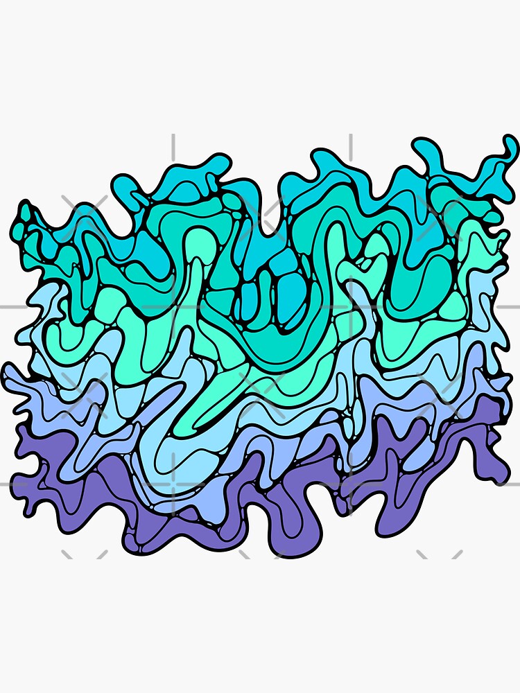 "Neptunic Pride Flowing Flag with Inked Outlines" Sticker for Sale by ...