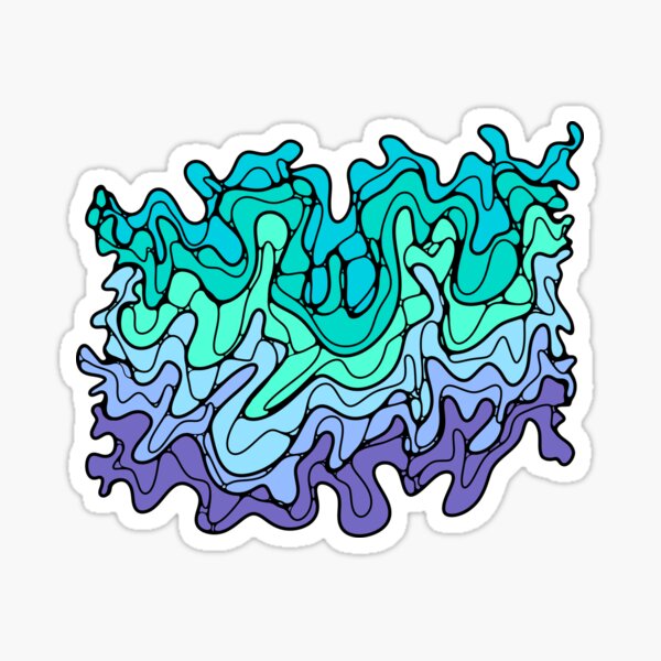 "Neptunic Pride Flowing Flag with Inked Outlines" Sticker for Sale by ...