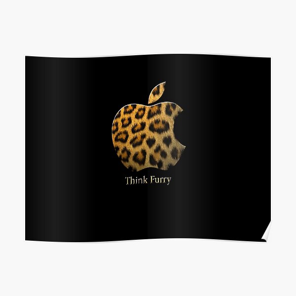 "Leopard Print Apple Logo" Poster for Sale by HanifiAymen | Redbubble