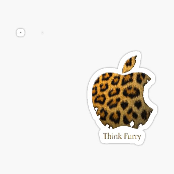 "Leopard Print Apple Logo" Sticker for Sale by HanifiAymen | Redbubble
