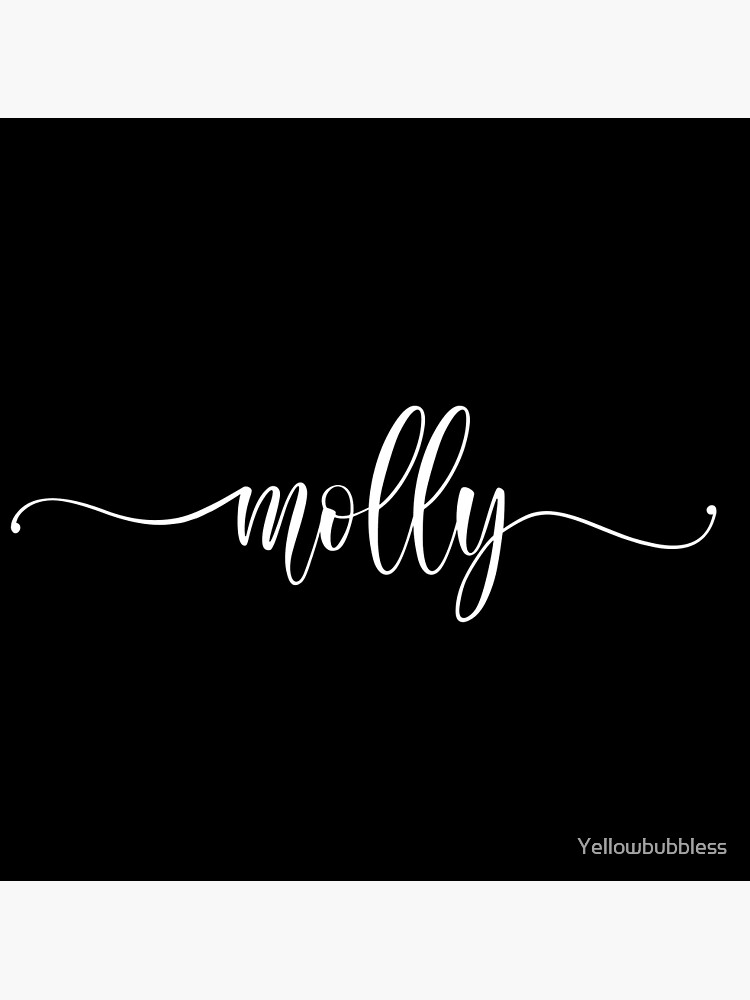 "Molly Calligraphy Name Black" Poster for Sale by Yellowbubbless ...