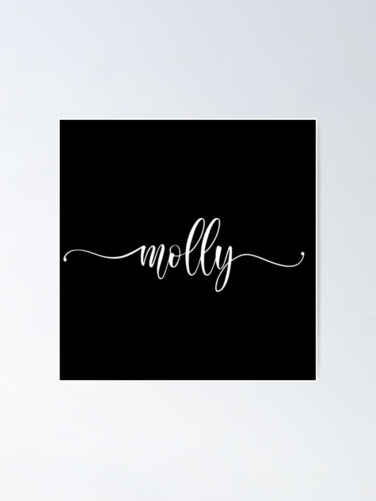 "Molly Calligraphy Name Black" Poster for Sale by Yellowbubbless ...